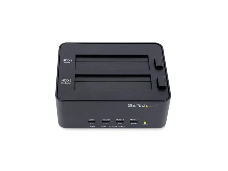 StarTech.com Dual Bay Hard Drive Duplicator and Eraser, Standalone ...